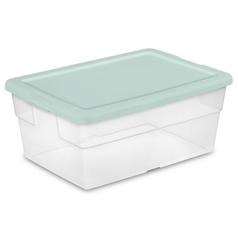 Sterilite 12 Pack 16 Quart Stacking Storage Box Container Tub with Lid, Clear | Wayfair